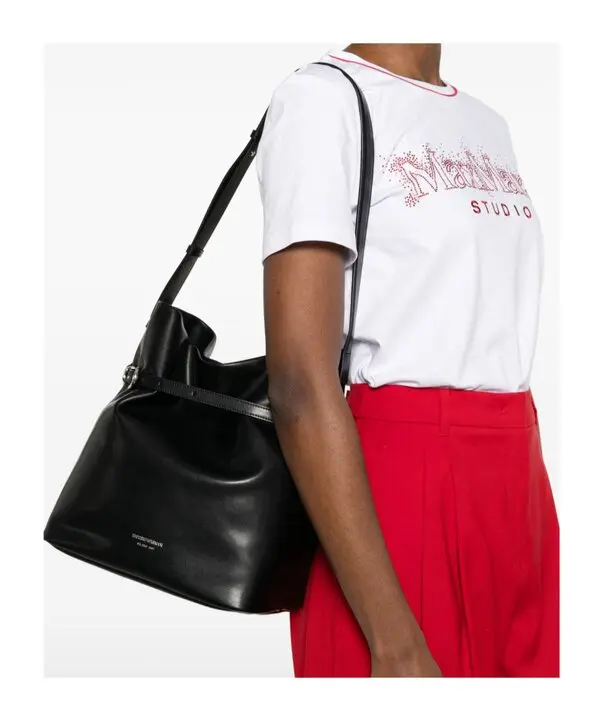 Emporio Armani Belted Hobo Shoulder Bag - Black