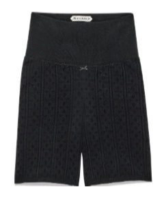 J.W.ANDERSON Knitted Pointelle Fitted Shorts - Black