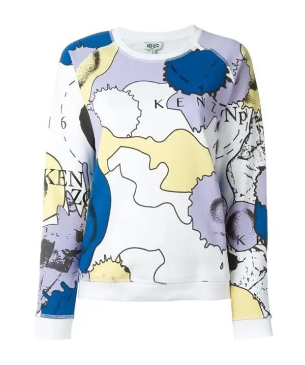Kenzo Printed Sweater - White
