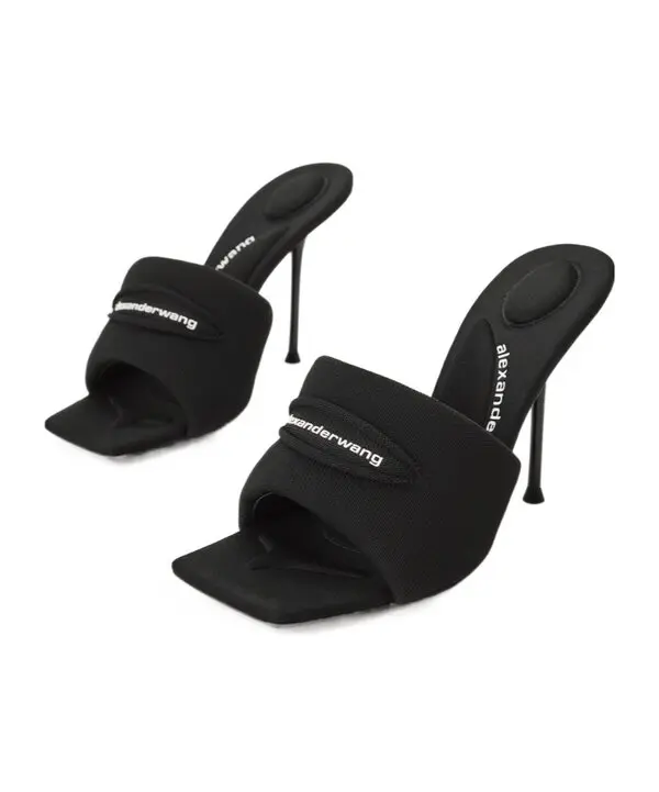 Alexander Wang Julie Slashed Knit Mule Sandals