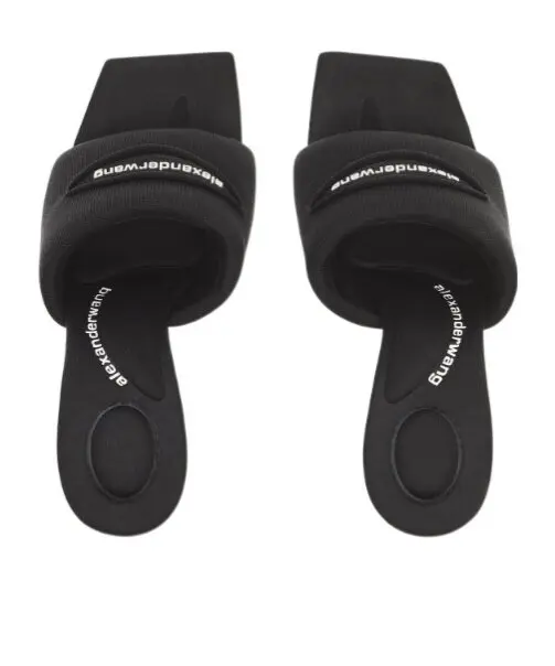 Alexander Wang Julie Slashed Knit Mule Sandals