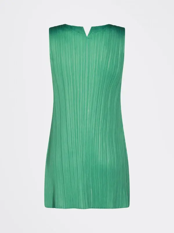 Issey Miyake Sleeveless Pleated Tunic - Grass Green