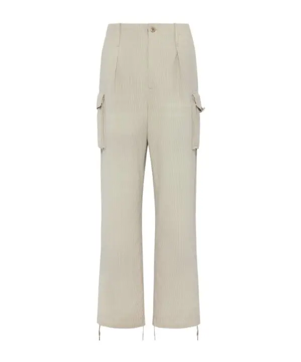MAISON MARGIELA Wide-leg Cargo Trousers - Pink Beige