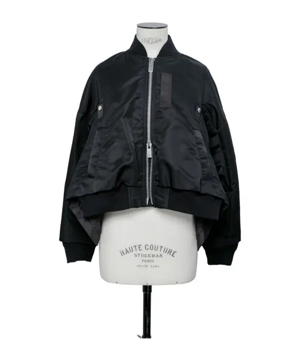 Sacai Asymmetric Bomber Jacket - Black
