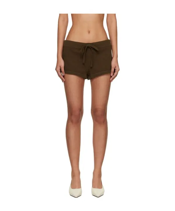 ENTIRE STUDIOS Lightweight Micro Shorts - Brown