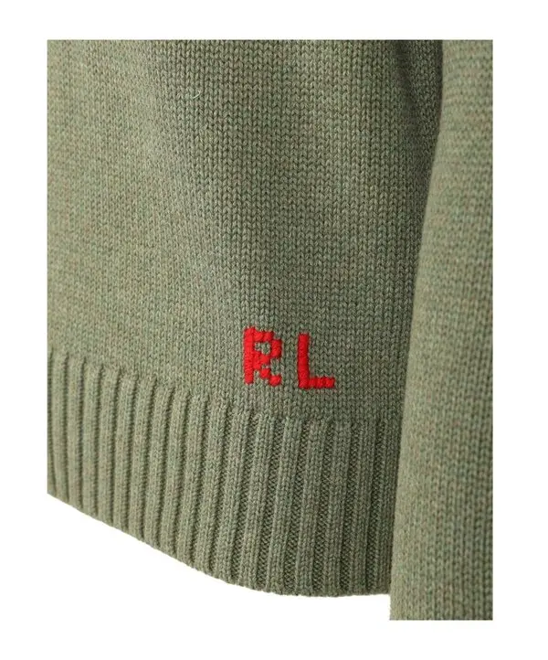 Polo Ralph Lauren Knitted Polo Bear Crewneck Jumper - Brown