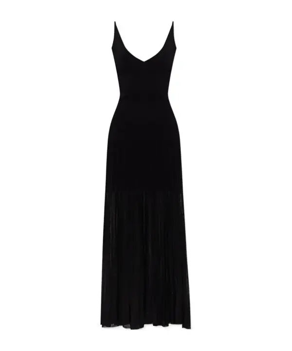 Isabel Marant Étoile Velma V-neck Pleated Maxi Dress