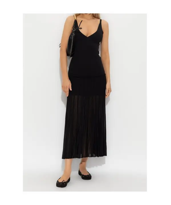 Isabel Marant Étoile Velma V-neck Pleated Maxi Dress