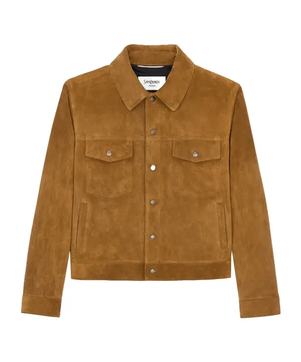 Saint Laurent Suede Snap-front Jacket
