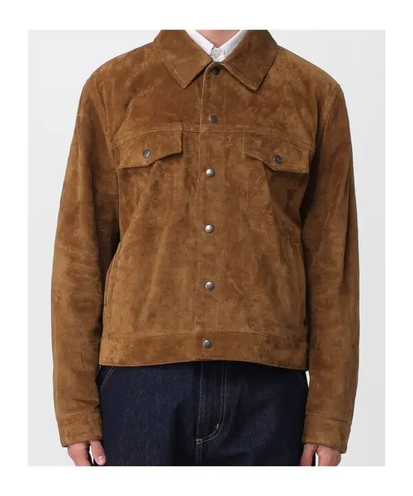 Saint Laurent Suede Snap-front Jacket