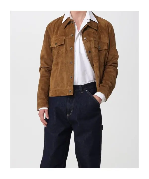 Saint Laurent Suede Snap-front Jacket