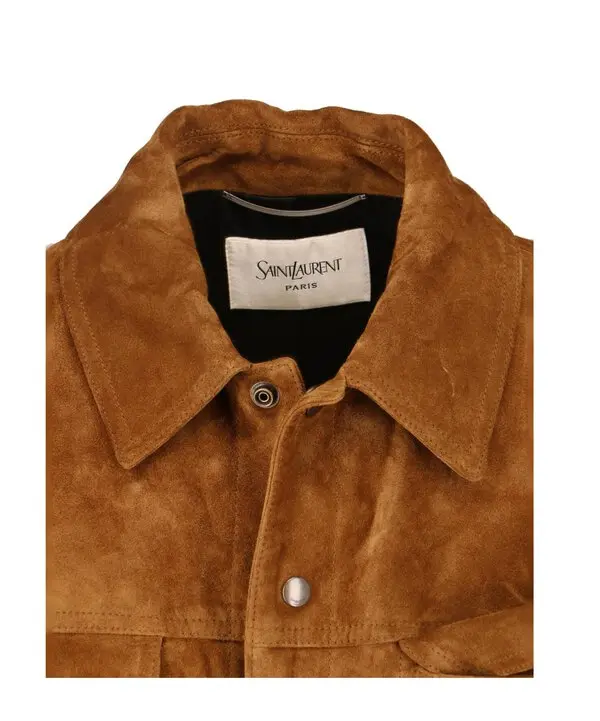 Saint Laurent Suede Snap-front Jacket