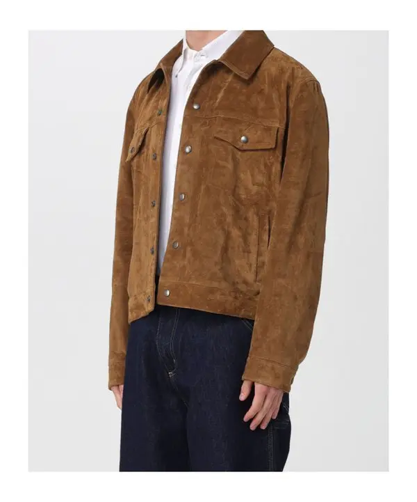 Saint Laurent Suede Snap-front Jacket