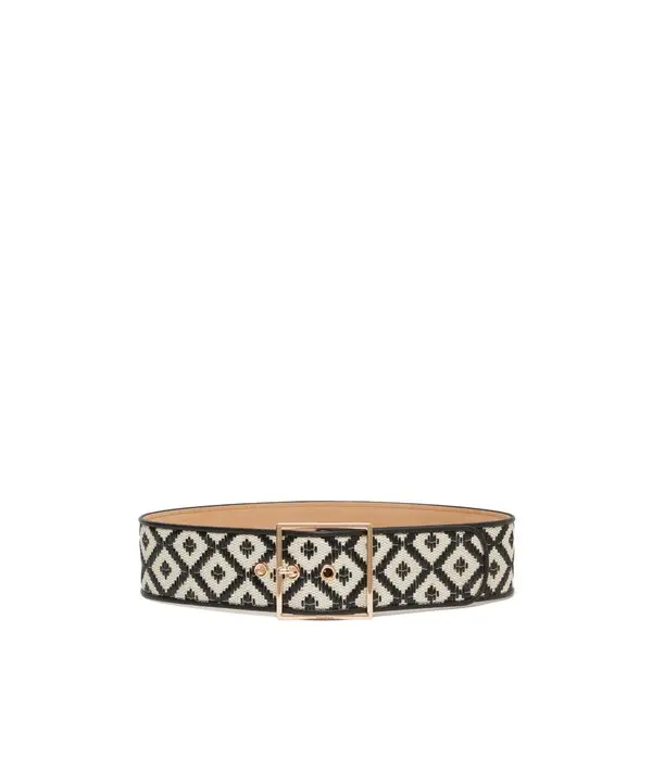 Max Mara Geometric Buckle Belt - Black