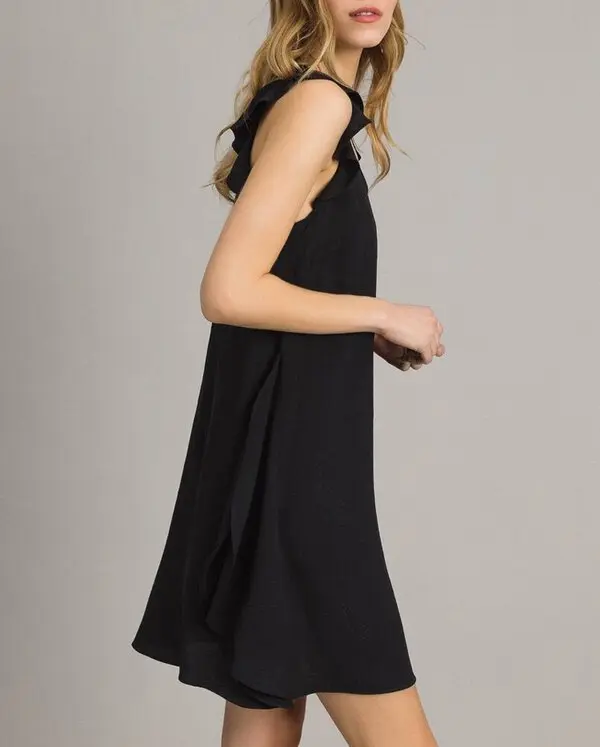 TWINSET Jacquard Bow Lotus Leaf Edge Dress