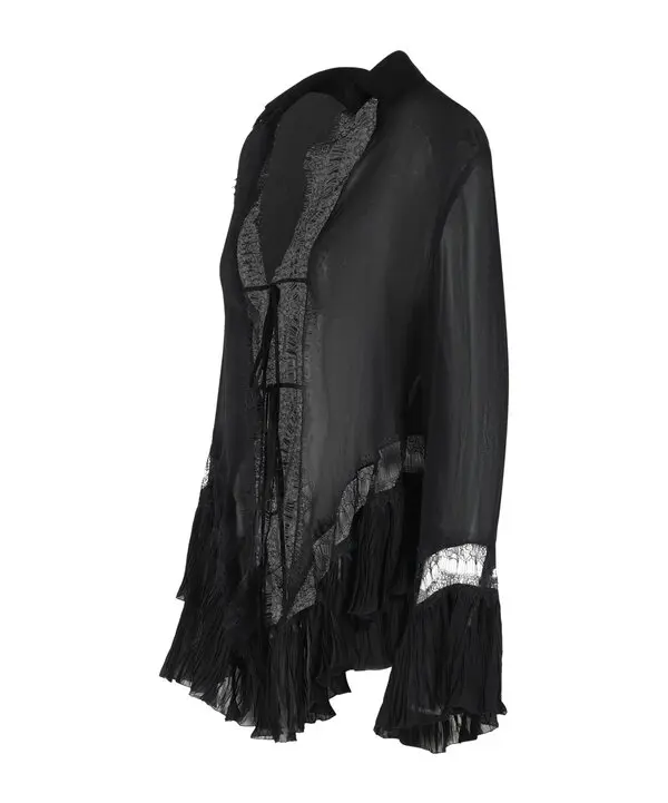 Blumarine Amberlight Flared Hem Shirt - Black