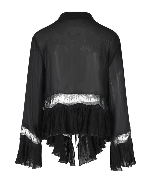 Blumarine Amberlight Flared Hem Shirt - Black