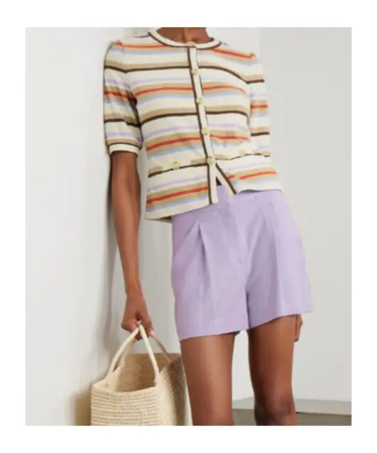 Veronica Beard Brendan Striped Cardigan