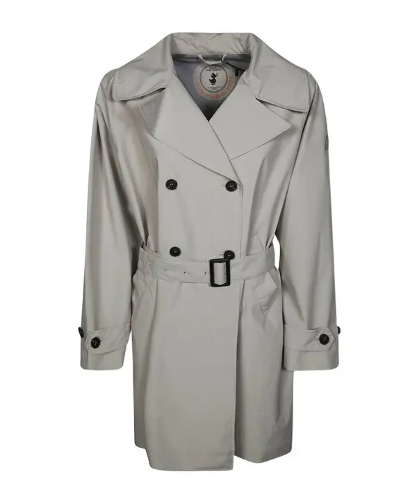 SAVE THE DUCK Livia Double-breasted Belted Raincoat