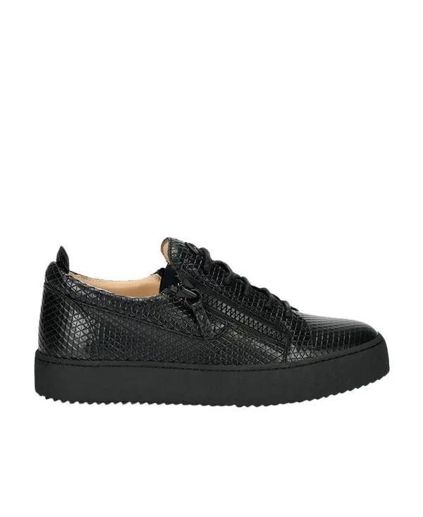 GIUSEPPE ZANOTTI Rhomboid Low Uppers - Black