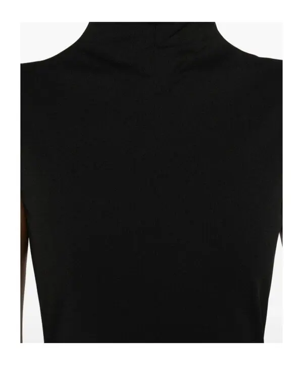 Solace High Neck Short Sleeve Maxi Dress - Black