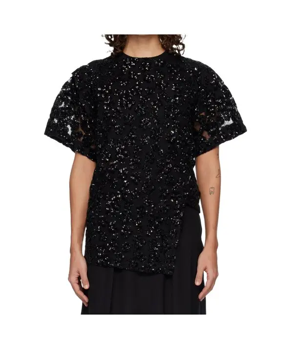 Junya Watanabe Sequin Floral T-shirt