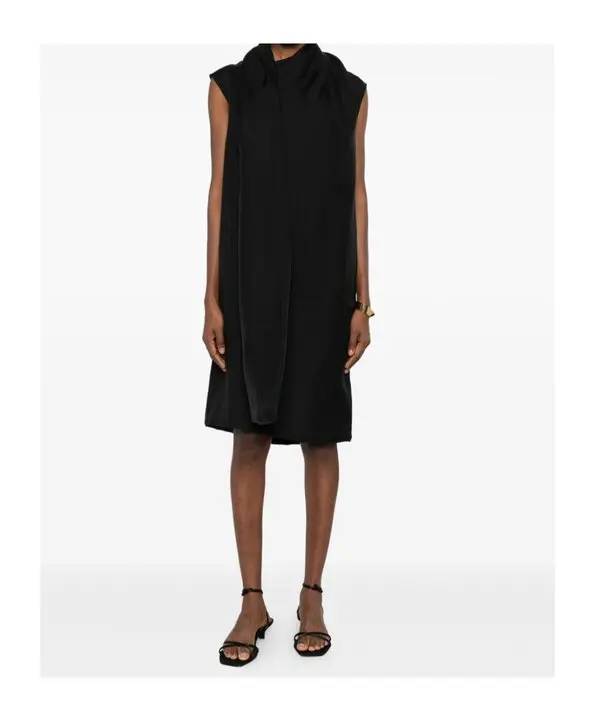 TOTEME Sleeveless Midi Dress With Attached Scarf