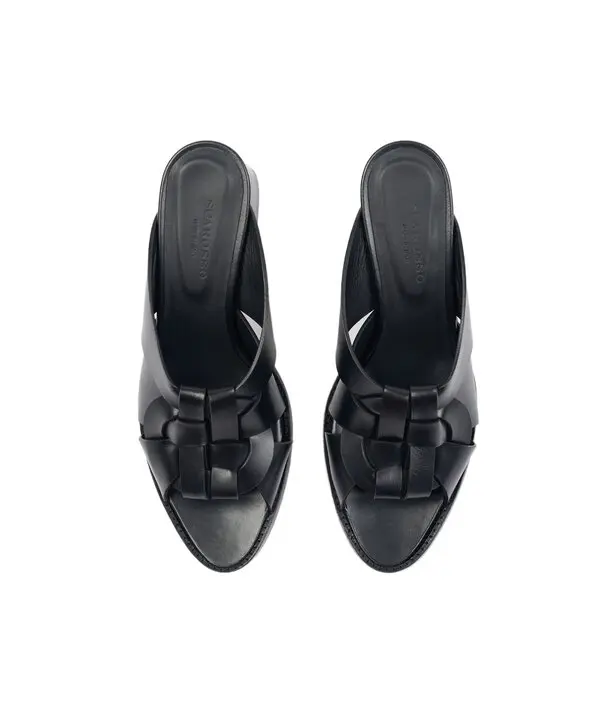 SCAROSSO Round-toe High-heeled Sandals