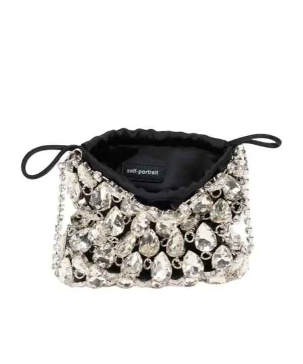 SELF-PORTRAIT Embellished Chainmail Shoulder Bag