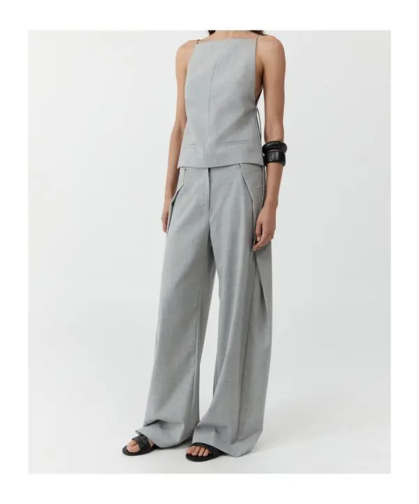 ST. AGNI Side-tie Top With Decorative Pockets