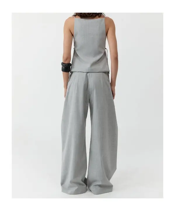ST. AGNI Side-tie Top With Decorative Pockets