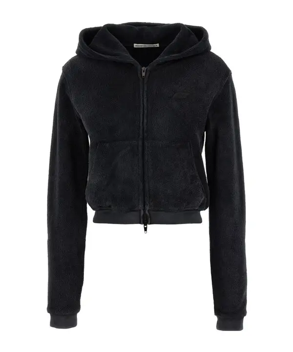 Alexander Wang Logo-embroidered Zip-front Hoodie