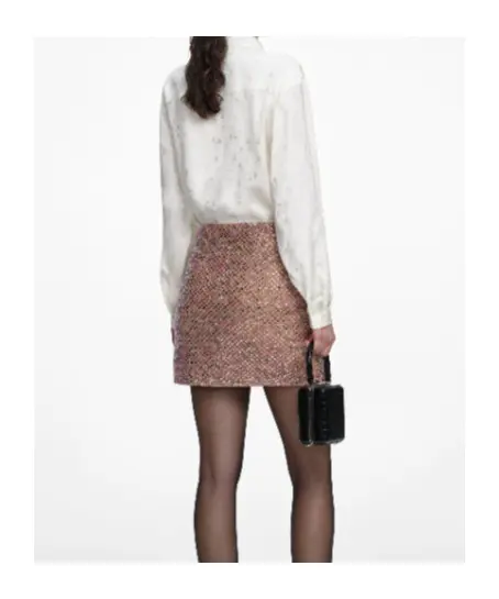 SELF-PORTRAIT Embellished Draped Mini Skirt