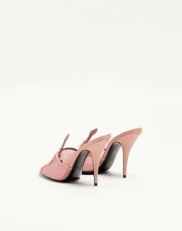 Valentino Garavani Coeur Vipère Mesh Slide Sandals