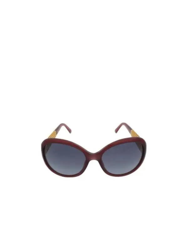 Gucci Burgundy Oval Sunglasses - Gray