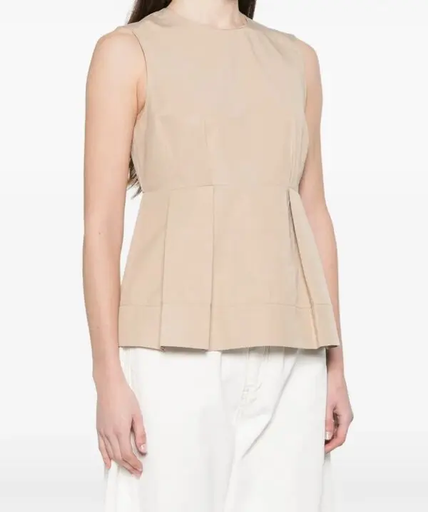 Vince Pleated Sleeveless Top