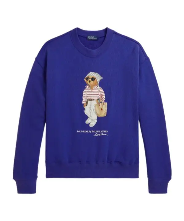 Polo Ralph Lauren Bear-printed Crewneck Sweatshirt - Blue
