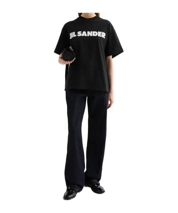 JIL SANDER Logo Print T-shirt - Black