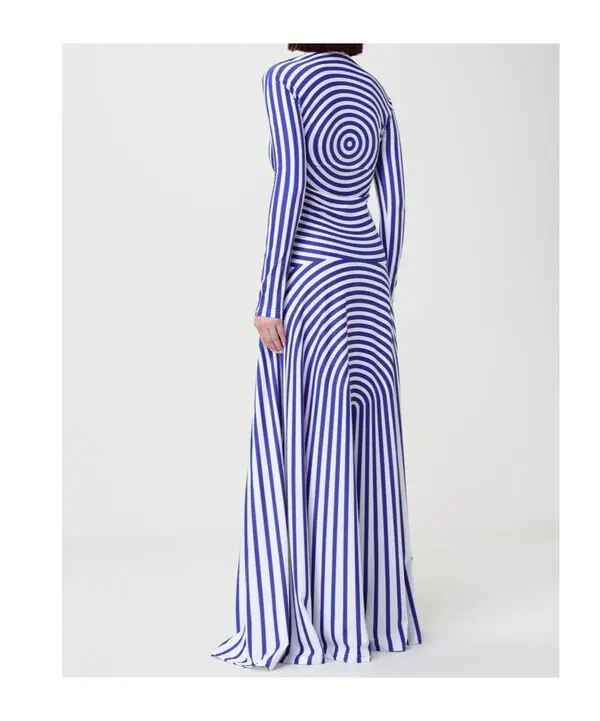 JEAN PAUL GAULTIER Maxi Dress With Geometric Print - Blue