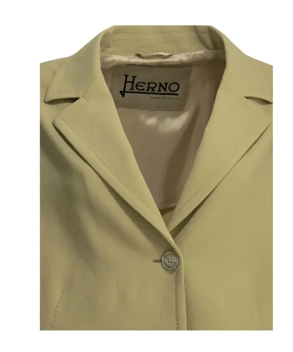 Herno Single-breasted Relaxed Coat - Green