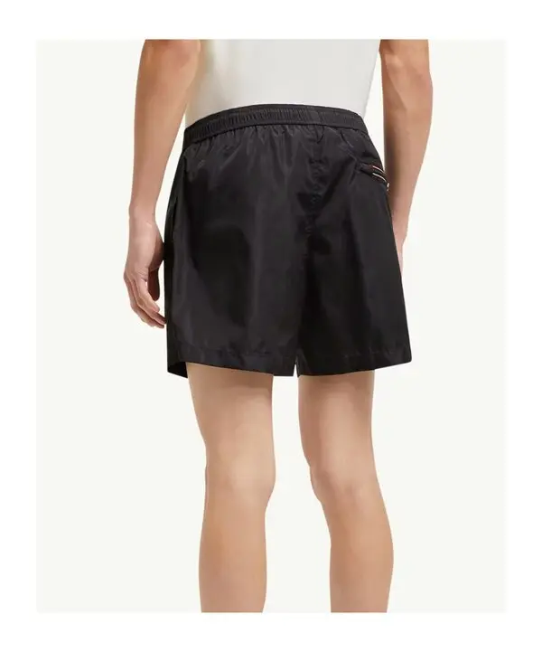 Moncler Logo Patch Swim Shorts - Black