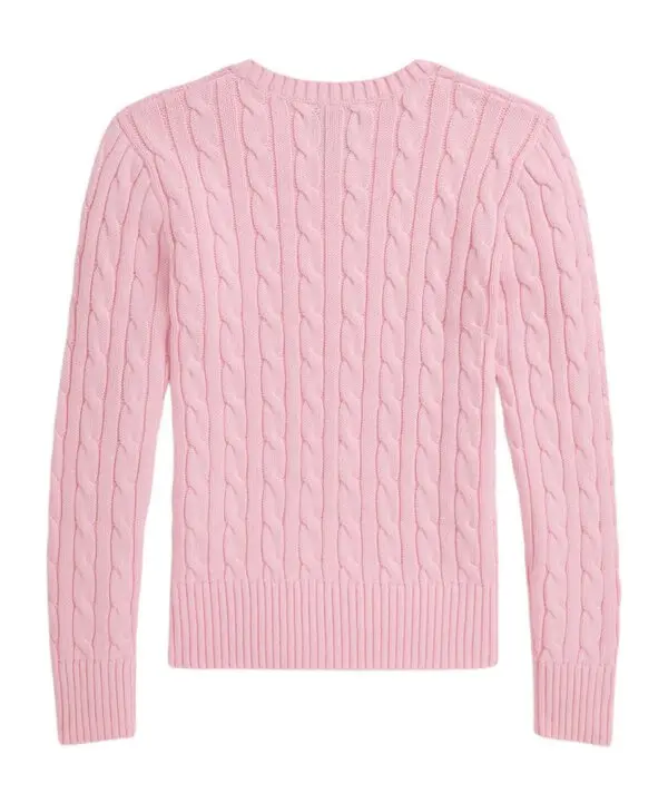 Polo Ralph Lauren Cable-knit Logo-embroidered Sweater - Pink