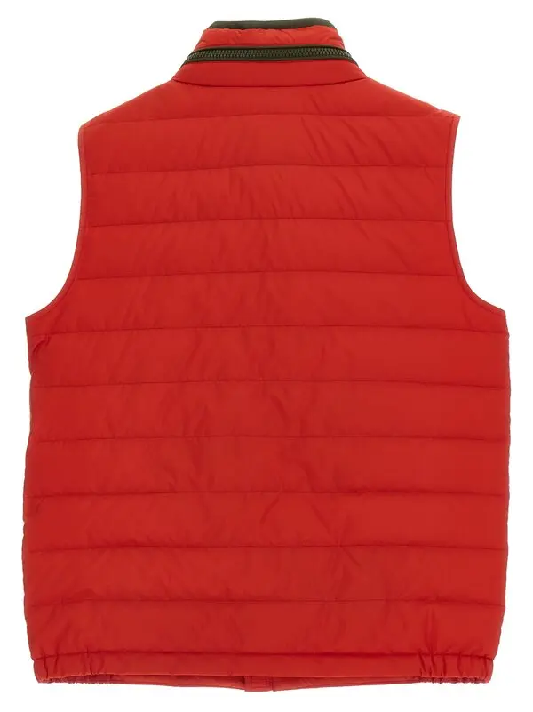 Moncler Ayten Hooded Down Gilet - Red