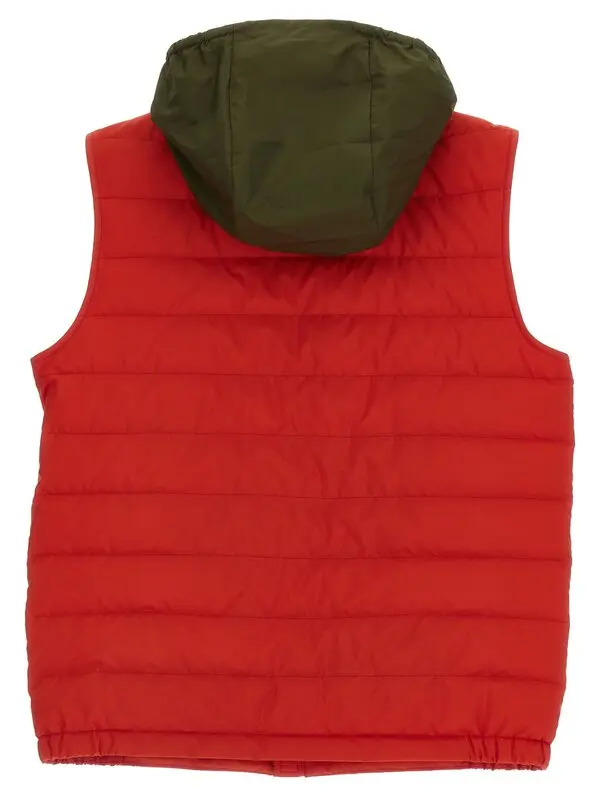 Moncler Ayten Hooded Down Gilet - Red
