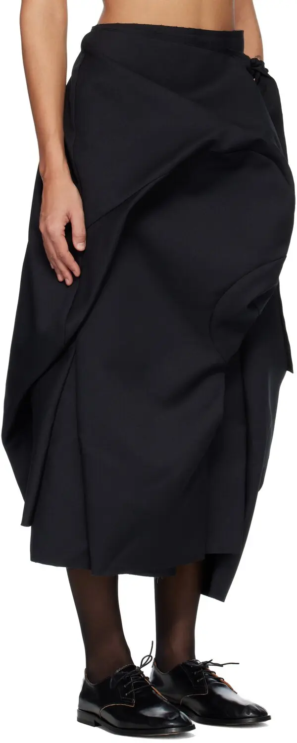 Comme Des Garçons Double-sided Twill Midi Skirt