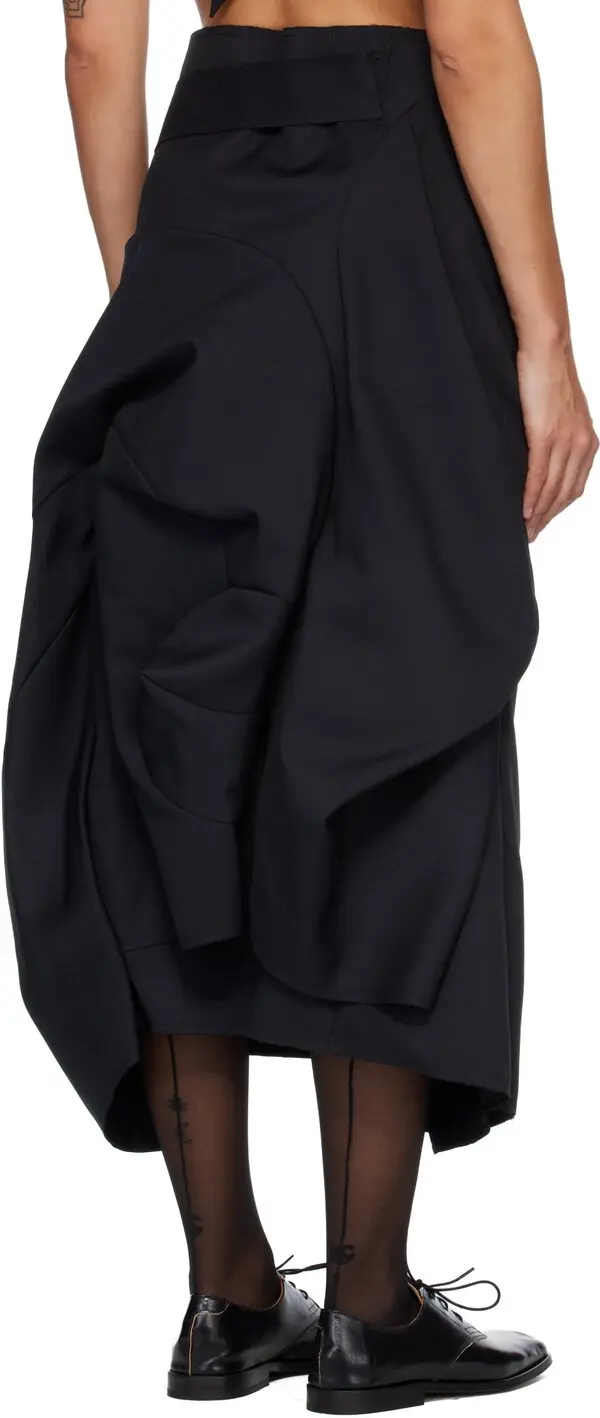 Comme Des Garçons Double-sided Twill Midi Skirt
