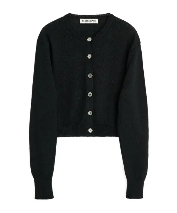 Our Legacy Micro Cropped Cardigan - Black