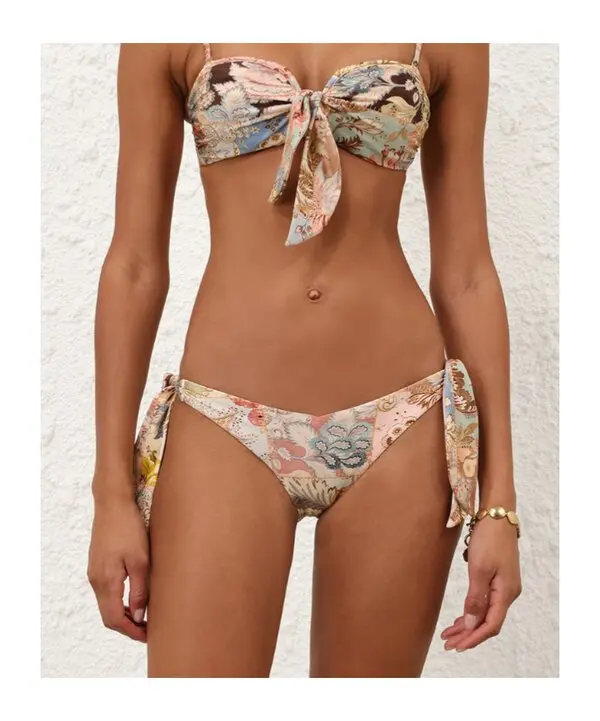 Zimmermann Daylight Tie Bikini Bottoms - Patch Multi
