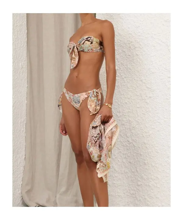 Zimmermann Daylight Tie Bikini Bottoms - Patch Multi