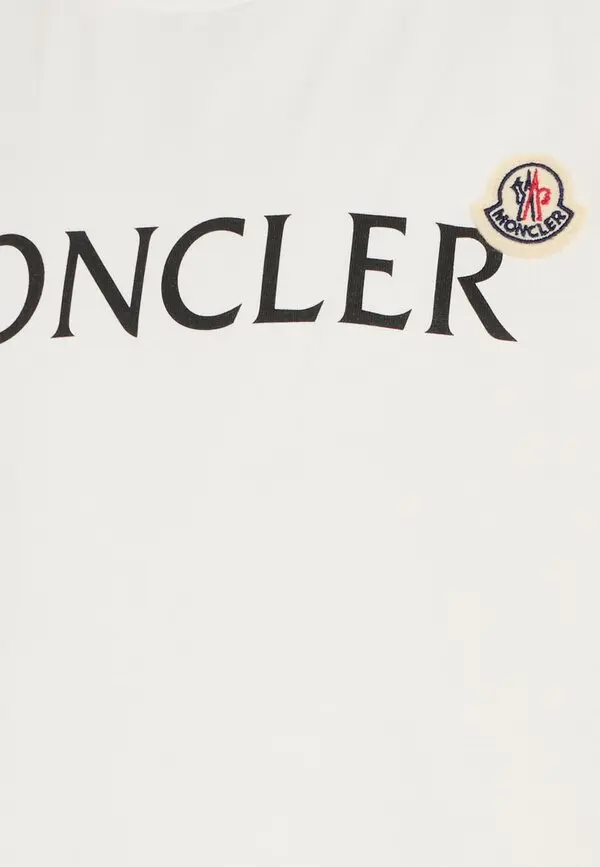 Moncler Logo Printed Crewneck T-shirt - White